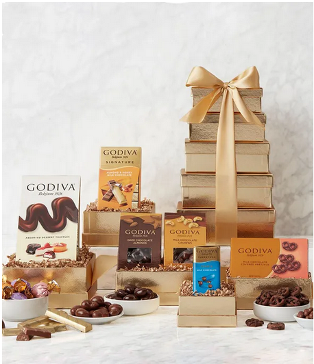 Golden Godiva Chocolate Tower – eTaara